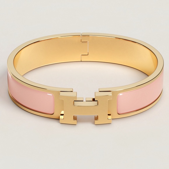 Hermes | Jewelry | Hermes Clic H Bracelet Rose Candeur | Poshmark